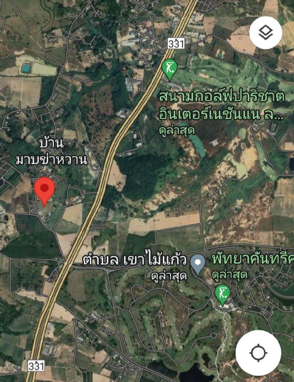 ขายที่ดิน 5 ไร่ = 2,000 ตรว. พิกัด เข้าไม้แก้ว ใกล้ถนนเส้น 331 เมนหลัก ...